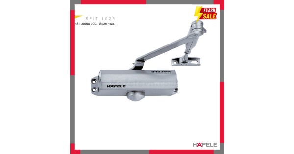 Tay co thủy lực Hafele 499.30.003 - Hợp kim nhôm, giữ cửa 90º