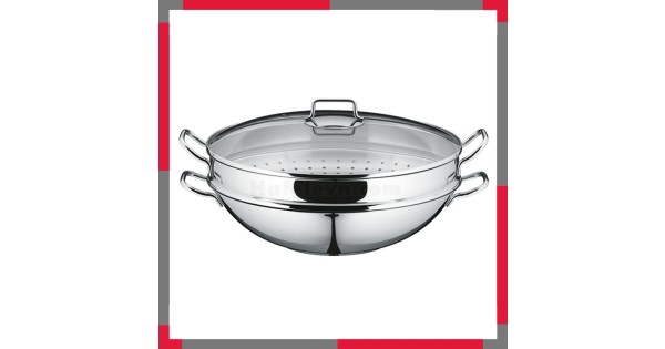 Chảo WMF Wok Macao 36cm - Thép Cromargan 18/10, Nấu Đa Năng, An Toàn