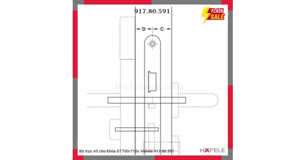 Bộ trục vít cho khóa DT700/710c Hafele 917.80.591