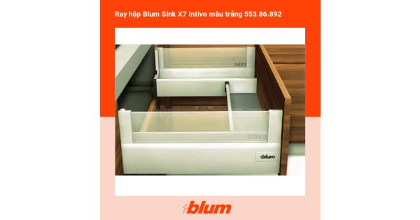 Ray hộp Blum Sink X7 Intivo màu trắng 553.86.892