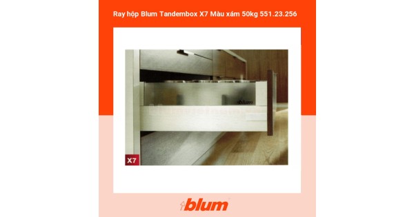 Ray hộp Blum Tandembox X7 Màu xám 50kg 551.23.256